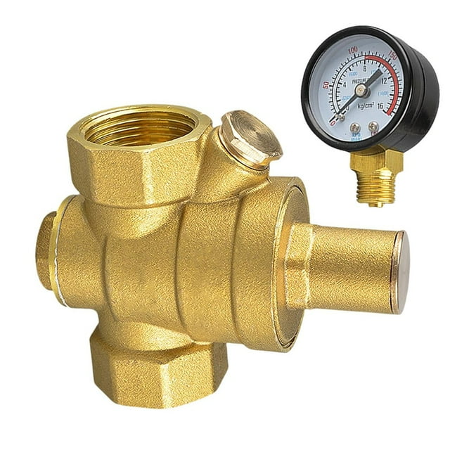 Pressure Regulator Water 3/4 Inch Dn20 with Pressure Gauge Brass ...