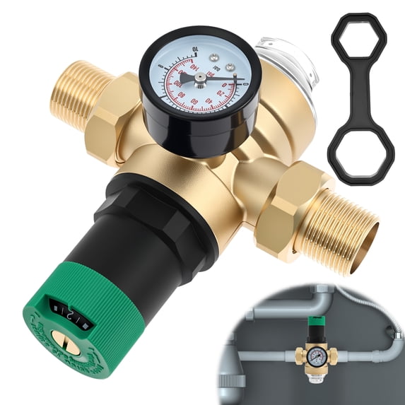 Pressure Regulator Water 3/4 Inch DN 20 Brass Water Pressure Regulator ...