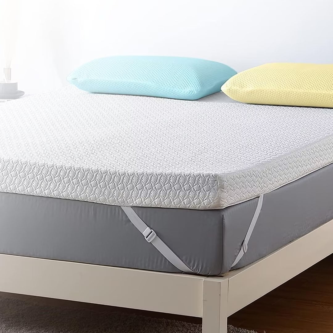 Pressure Relieving Memory Foam Mattress Topper Dual Layer Mattress ...