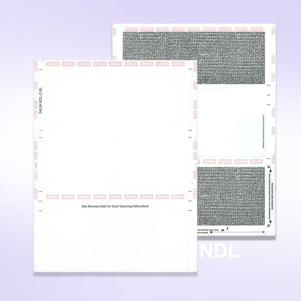 Pressure Seal Self Mailer Checks White-250 - Walmart.com