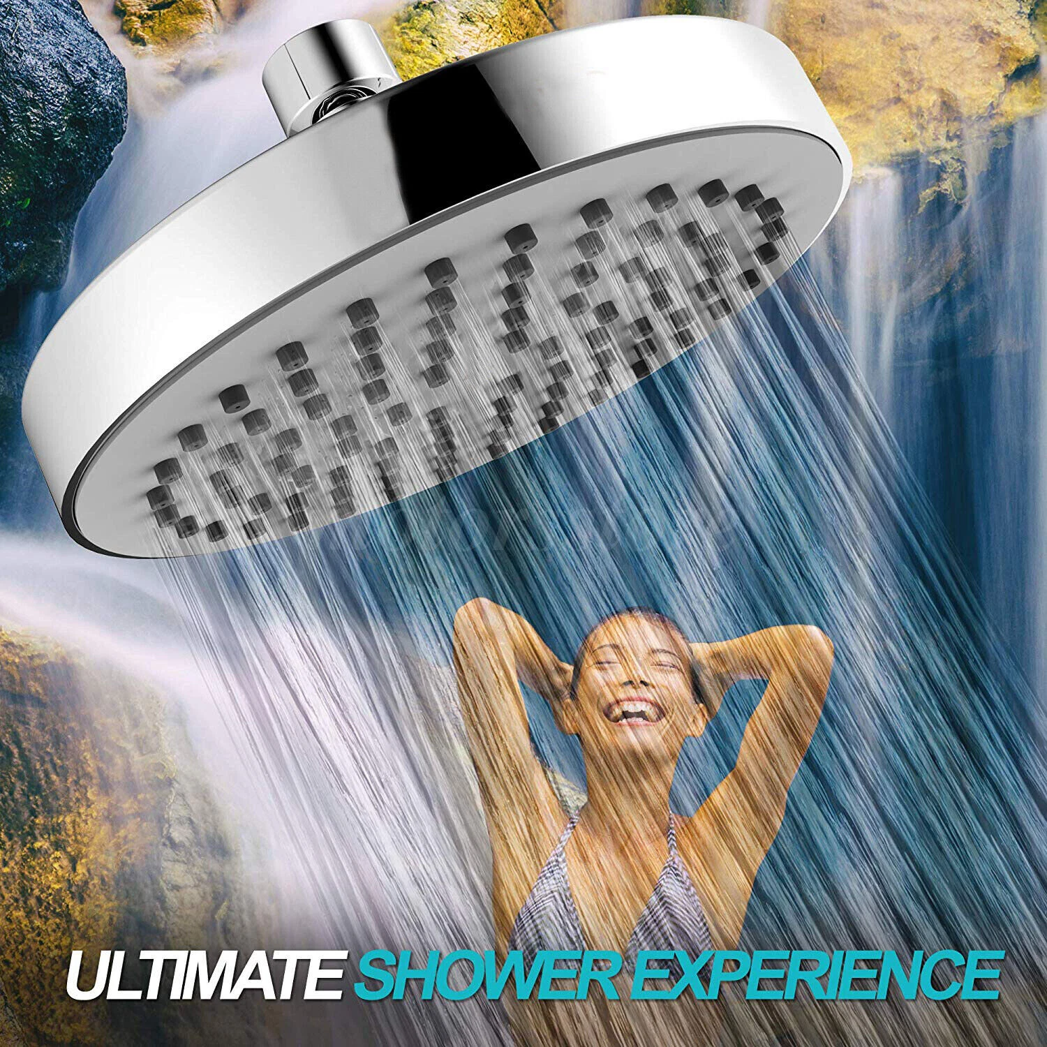 Pressure Shower Head Overhead Rainfall Showerhead Adjustable Angle ...