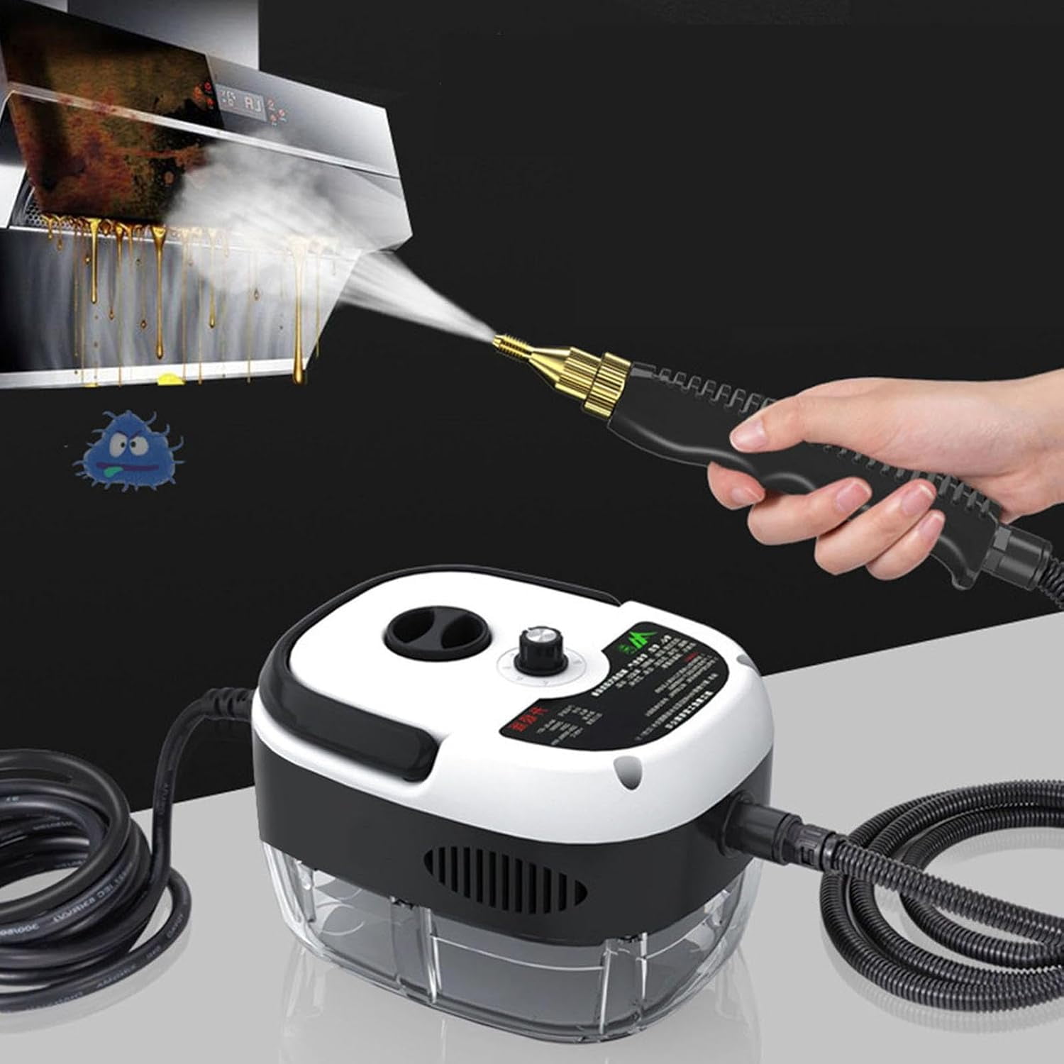 Pressure Steam Cleaner, 2500W Handheld High Temp Portable Steamer ...