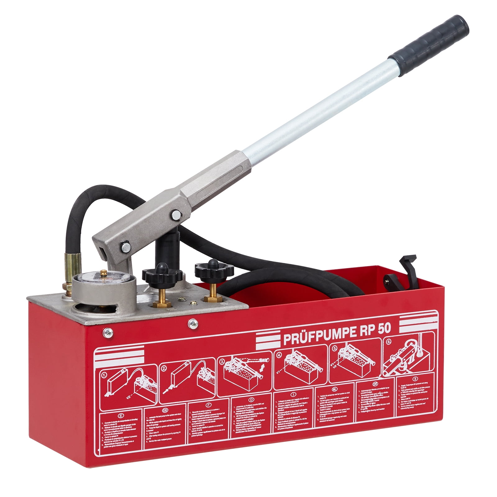 Pressure Test Pump, 60 Bar 860PSI 3 Gallon Tank, 45ML 1/2" BSP ...