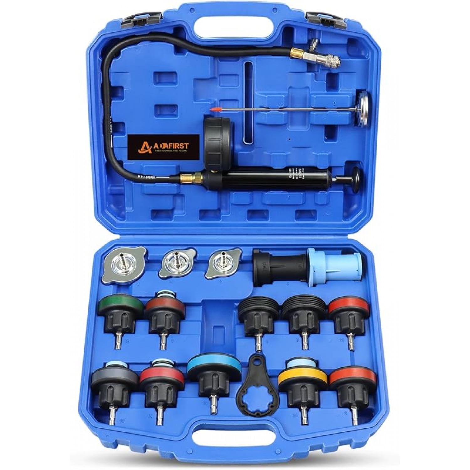 Pressure Tester Kit, 18PCS Automotive Water Tank Manual Pump Pressure ...