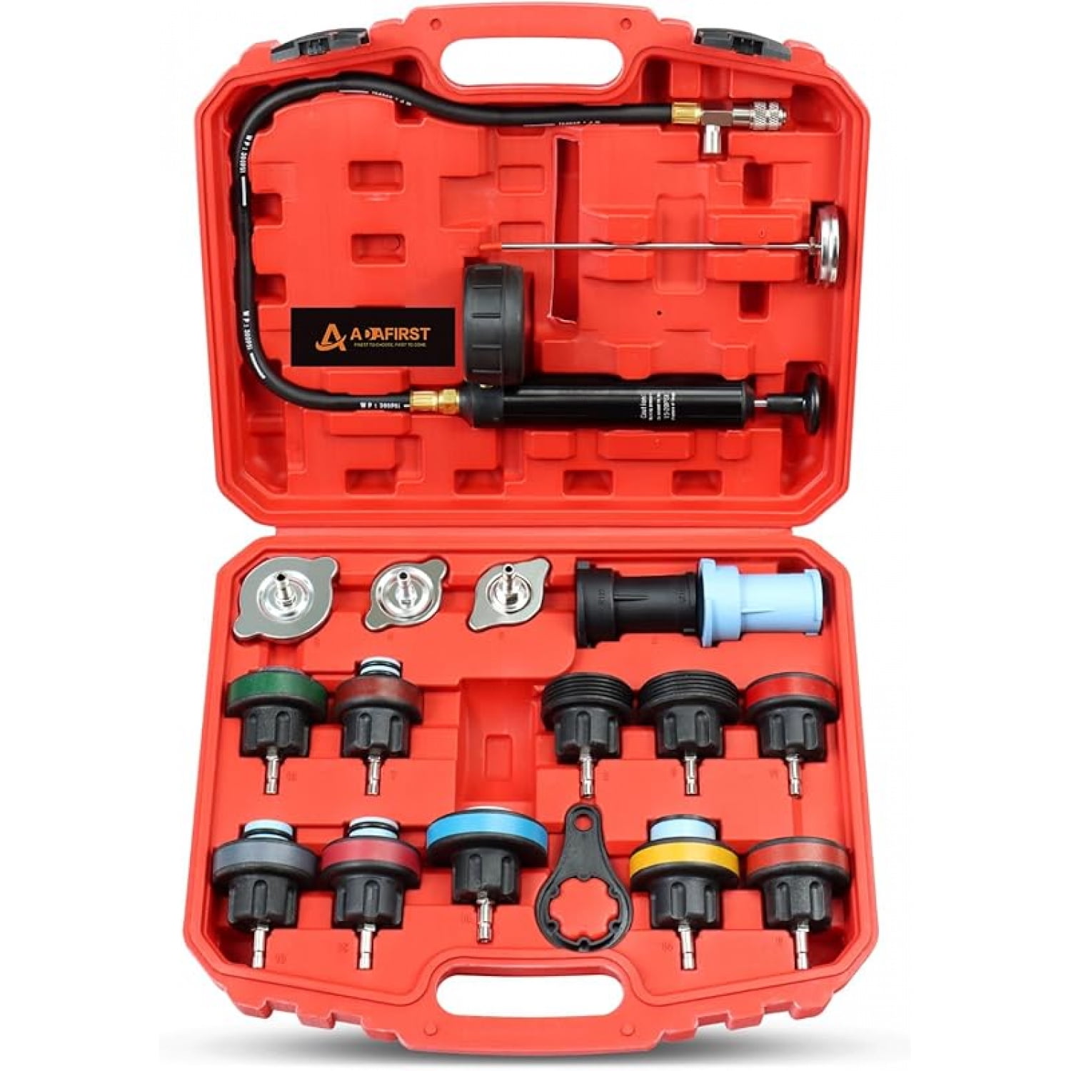 Pressure Tester Kit, 18PCS Automotive Water Tank Manual Pump Pressure ...