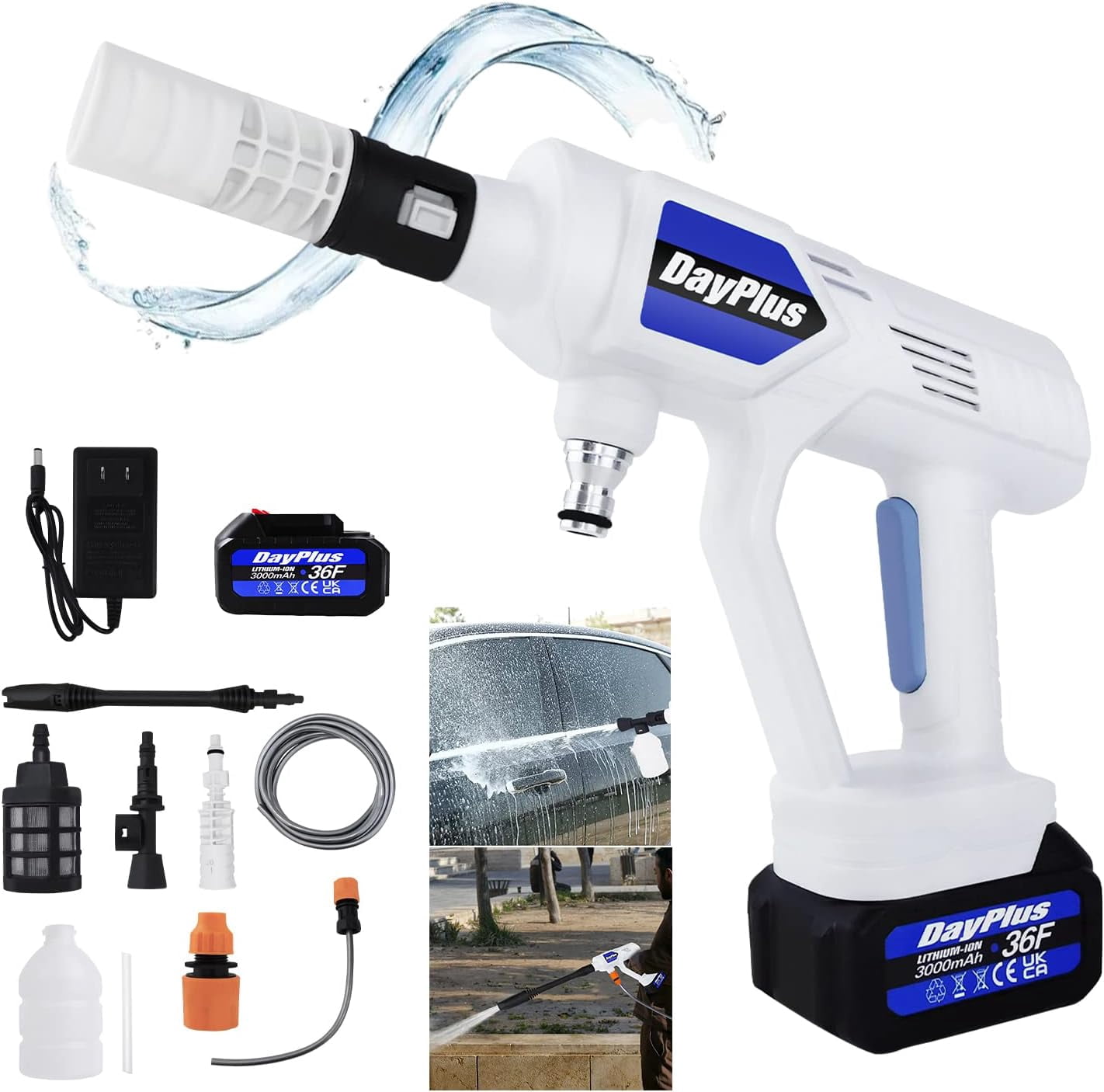 Pressure Washer 21V Cordless Power Washers Portable Power Cleaner ...