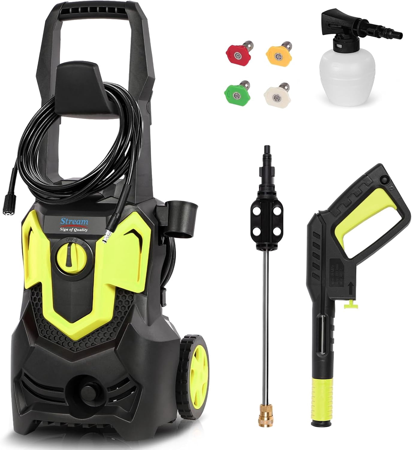 Pressure Washer,3000 PSI Electric Power Washer,1.8 GPM High Pressure ...