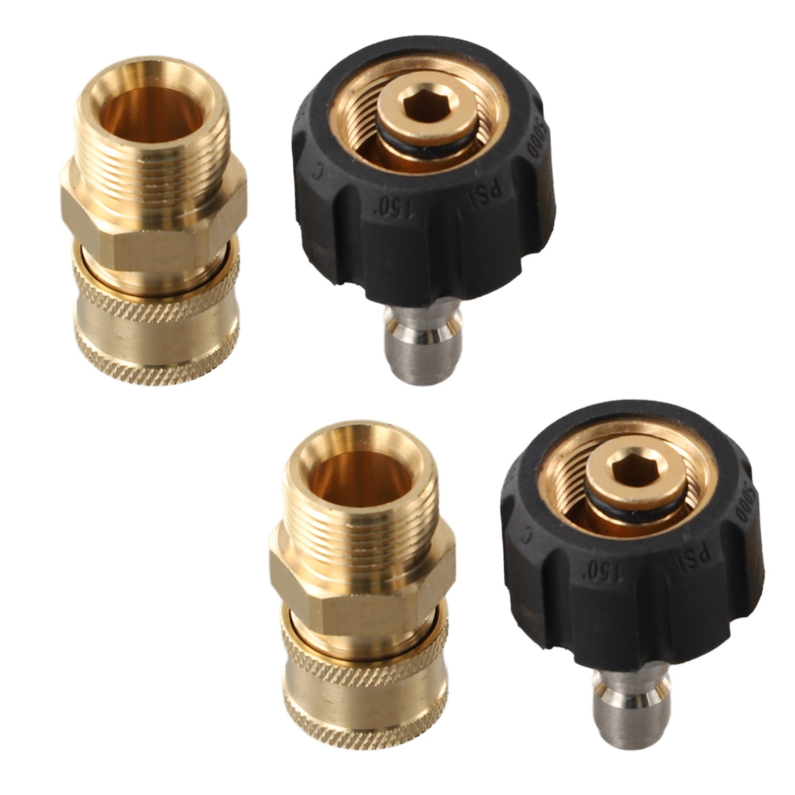 Pressure Washer Adapter Sets M22 14mm To 1/4 Quick Connect Fittings ...