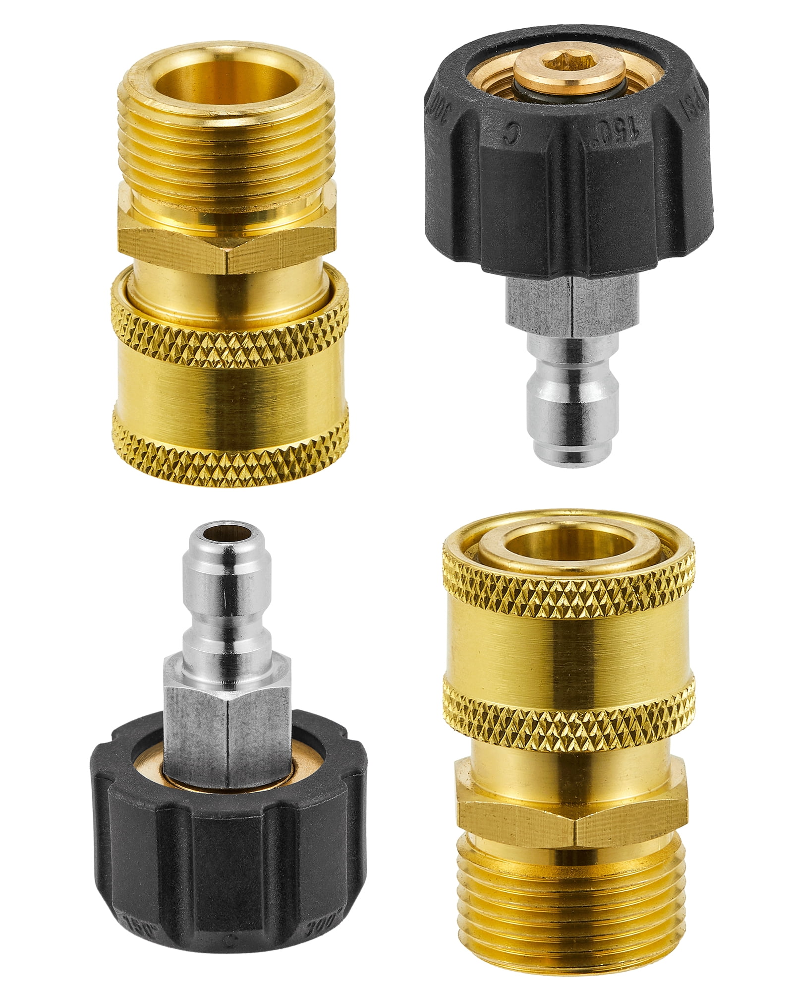 Pressure Washer Adapter Sets, M22 14mm to 1/4'' Quick Connect Fittings ...