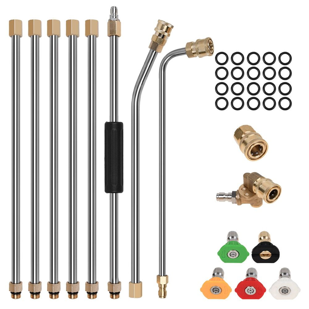High Power Pressure Washer, 10ft Extension Wand Set with 5 Nozzle Tips ...
