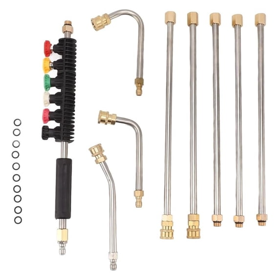 Pressure Washer Extension Wand, with 6 Nozzles, 5 Straight Rod, 3 Curve ...
