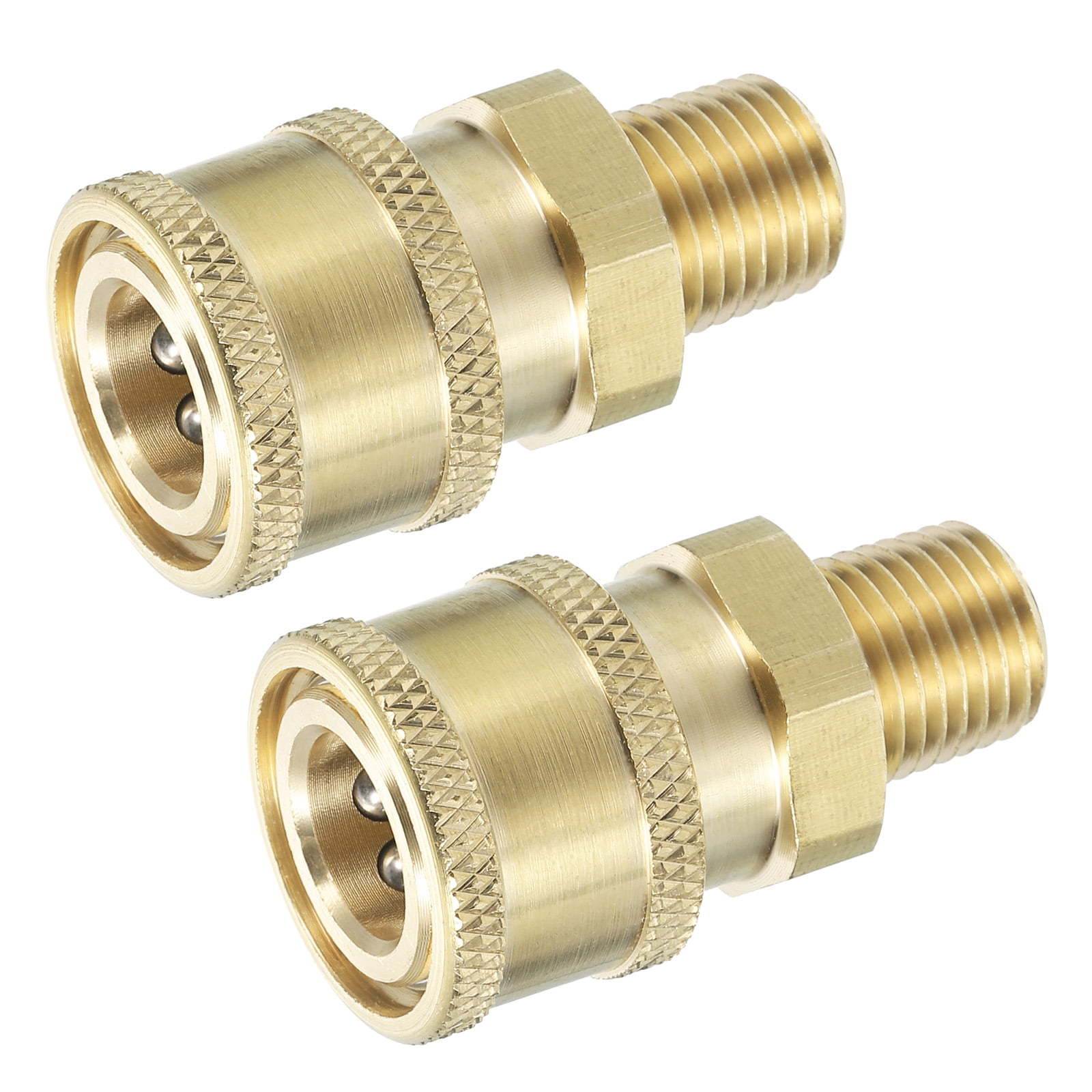Pressure Washer Fitting, Solid Brass Pressure Washer Couplers, 1/4 Inch ...