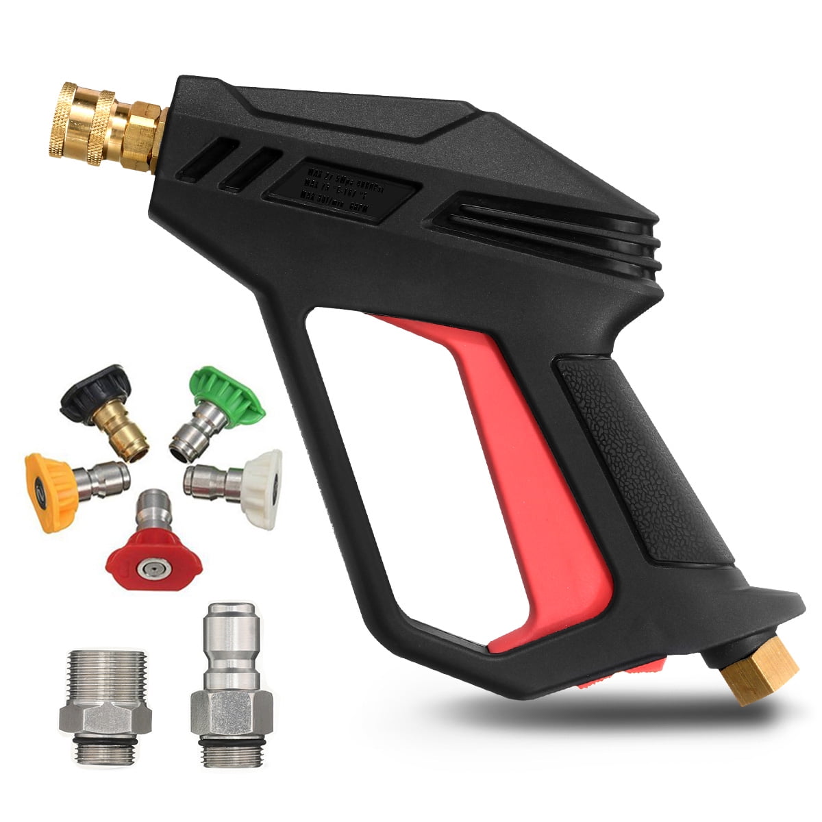 Generic Pressure Washer Gun, 4000 PSI, 1/4" Quick Connector, 5 Nozzles ...