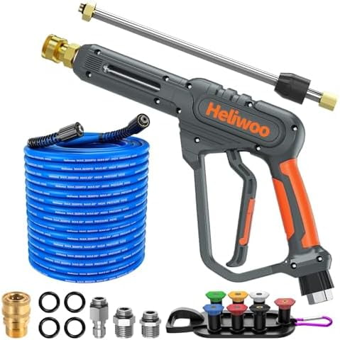 Pressure Washer Gun and Hose 3600 PSI, 50 FT Power Washer Hose ...