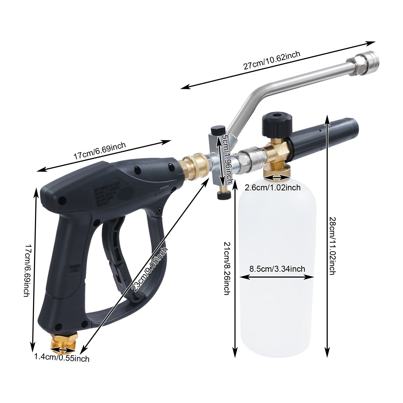 Pressure Washer Kit, Pressure Washer Gun with Replaceable Nozzles ...