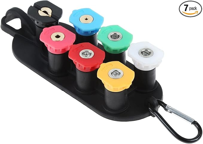 Pressure Washer Nozzle Tip Set with Nozzle Holder, 7 Power Washer Spray ...