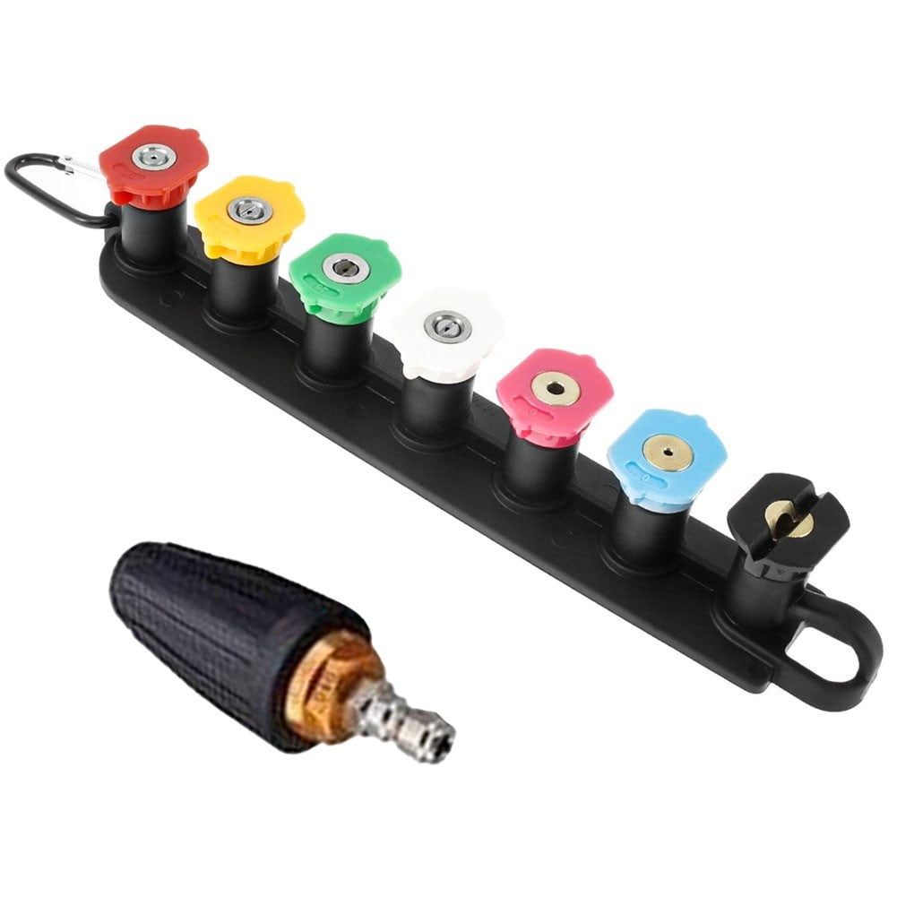 Pressure Washer Nozzle Tips Set with Nozzle Holder, 7 Spray Nozzle Tips ...
