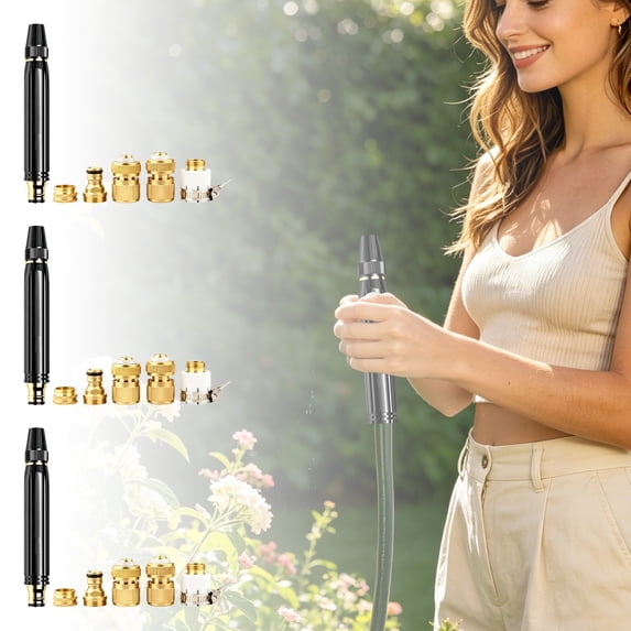 Pressure Washer Nozzles Set, Metal High-Pressure Spray Tips, 3 Spray ...