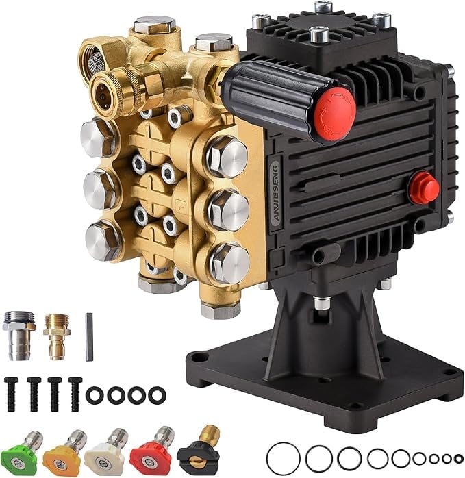 Pressure Washer Pump 4400 PSI Horizontal Pressure Washer Triplex ...