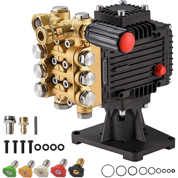 Pressure Washer Pump 4400 PSI Horizontal Pressure Washer Triplex ...