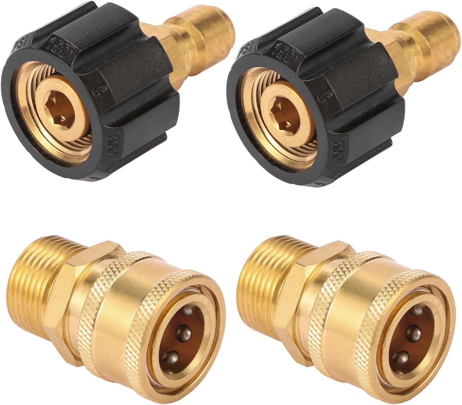 Pressure Washer Quick Connect Fittings, Quick Connect Kit M22 14mm to 3 ...