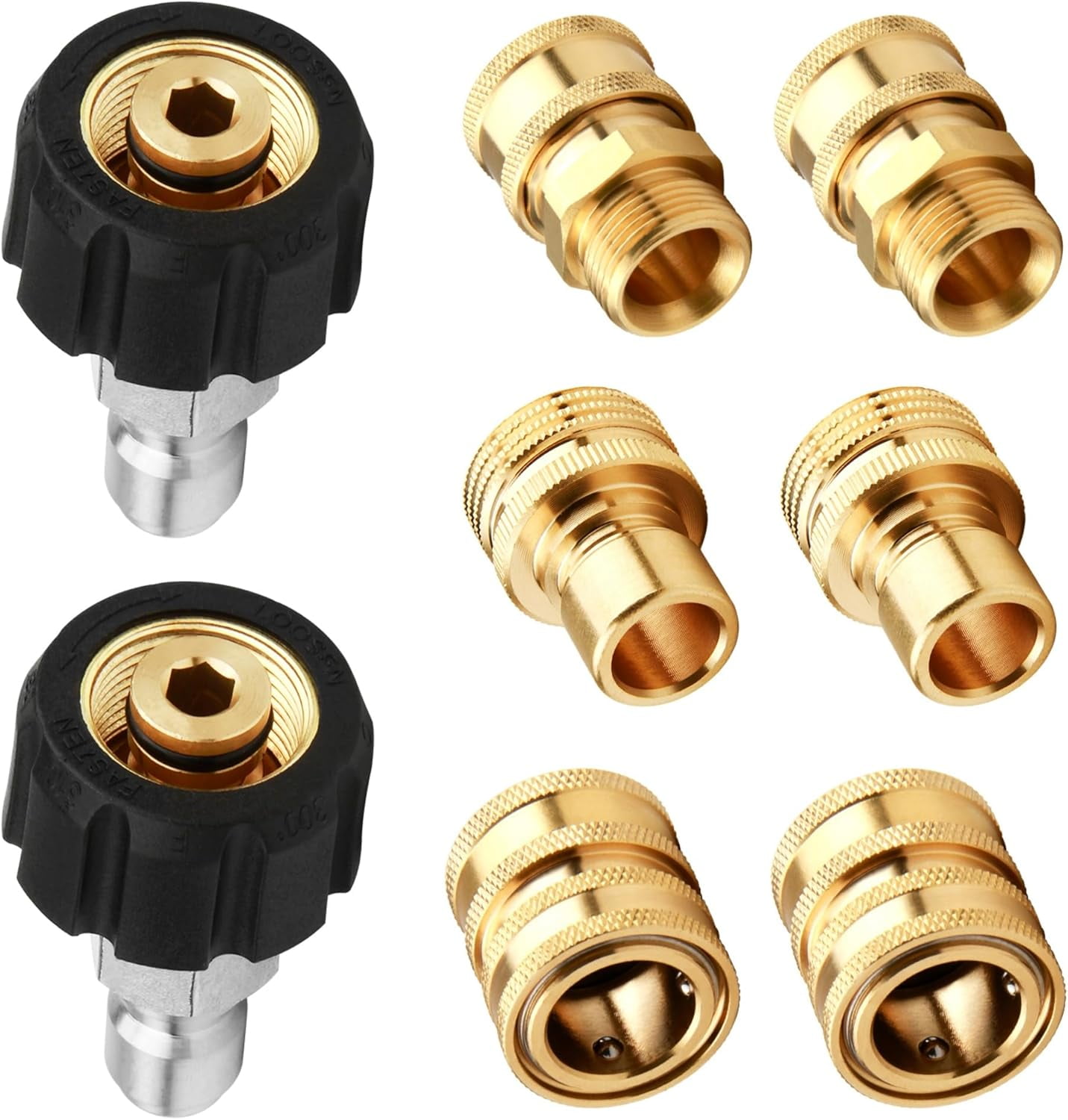 Pressure Washer Quick Disconnect Kit, Pressure Washer Adapter Set with M22 Swivel To 3/8'' Quick ...