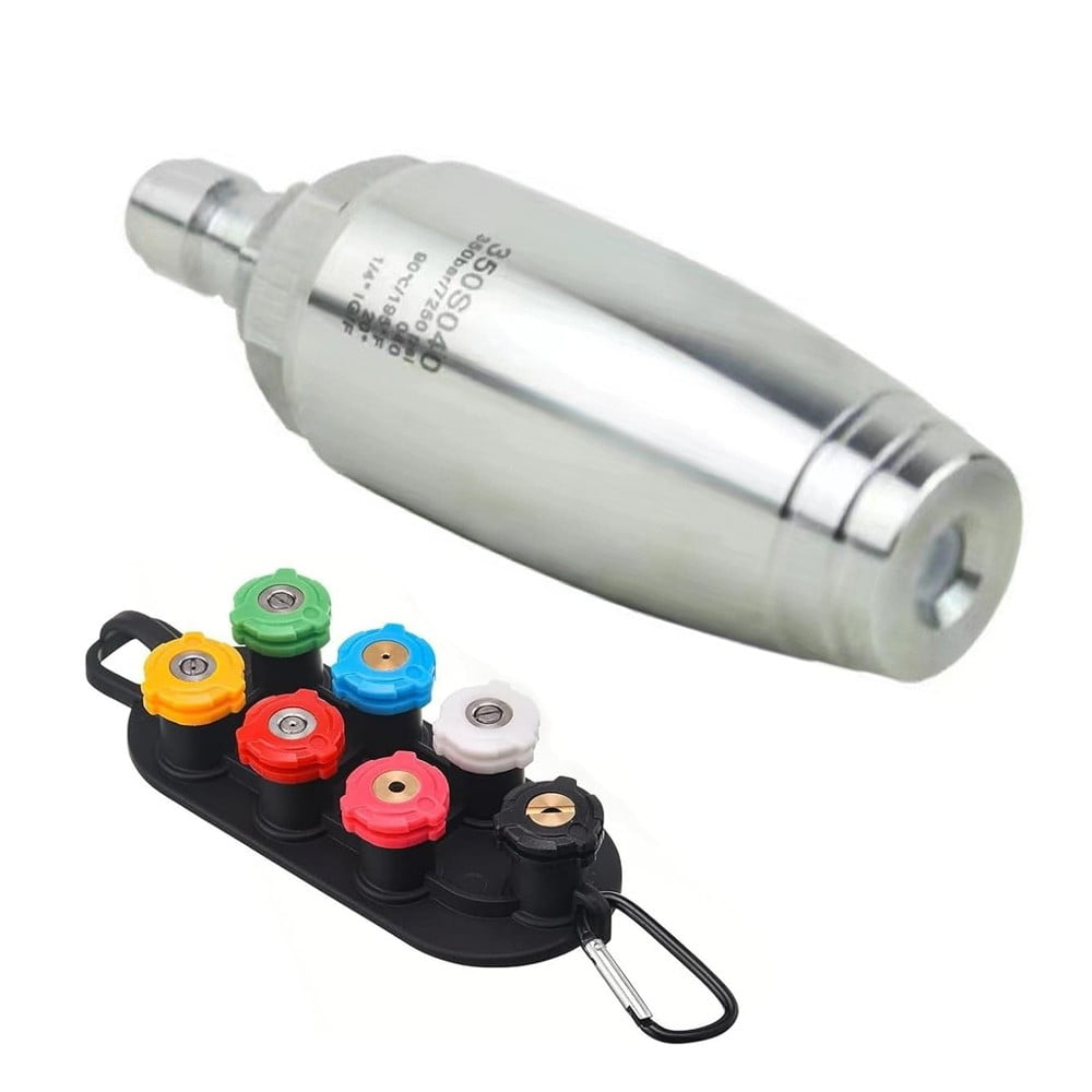 Pressure Washer Rotating Nozzle 1/4In Quick Connect with 7 Spray Nozzle ...