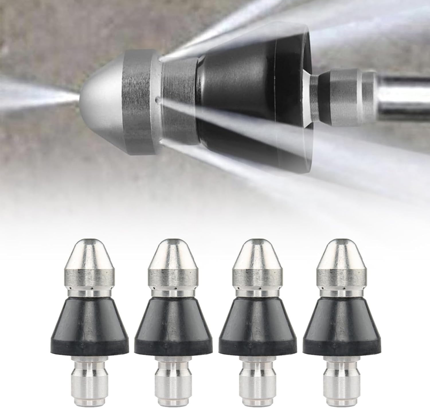 Pressure Washer Sewer Jetter Nozzle with Stainless Steel Durable Design ...