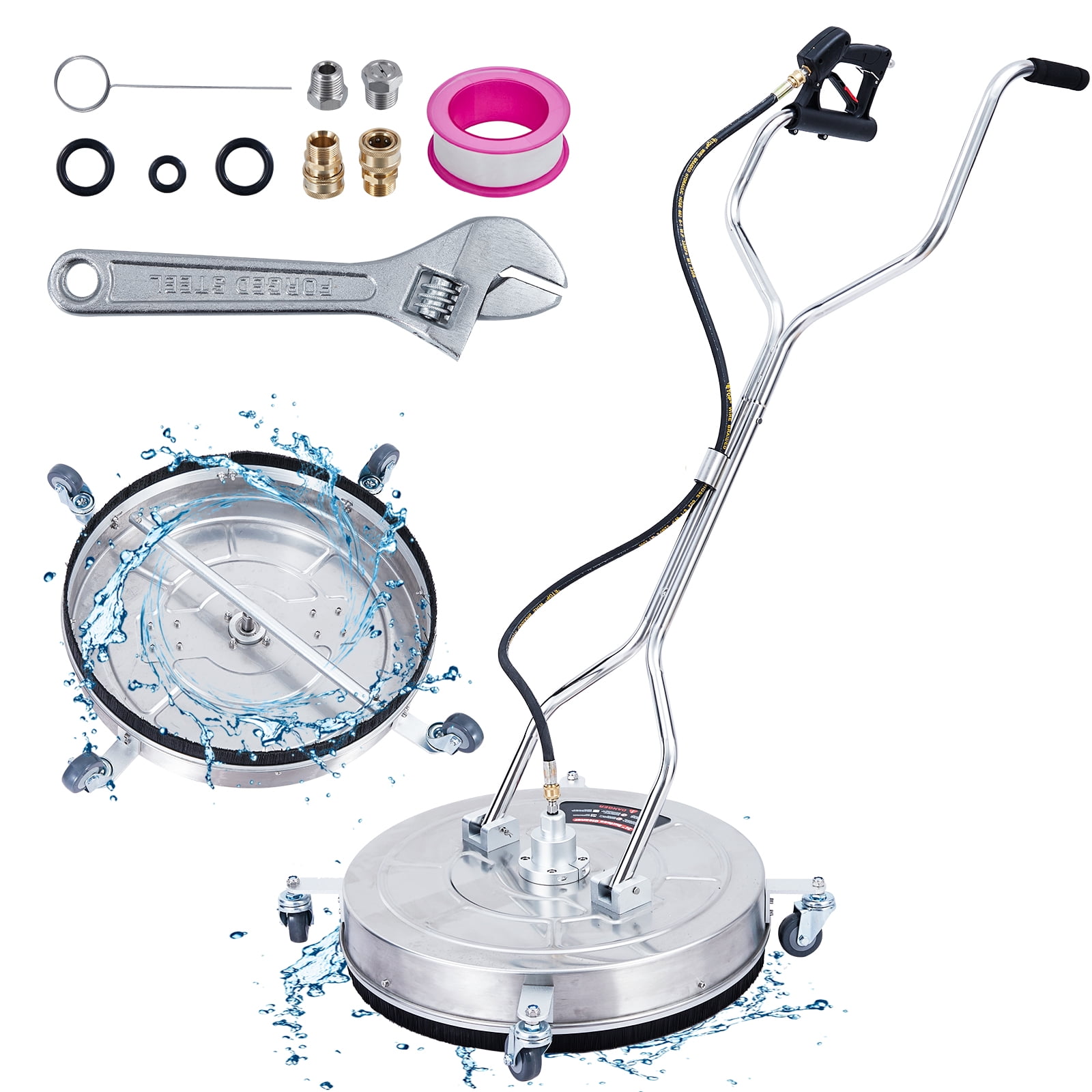 Pressure Washer Surface Cleaner with 4 Wheels,4000 PSI Pressure Washer ...