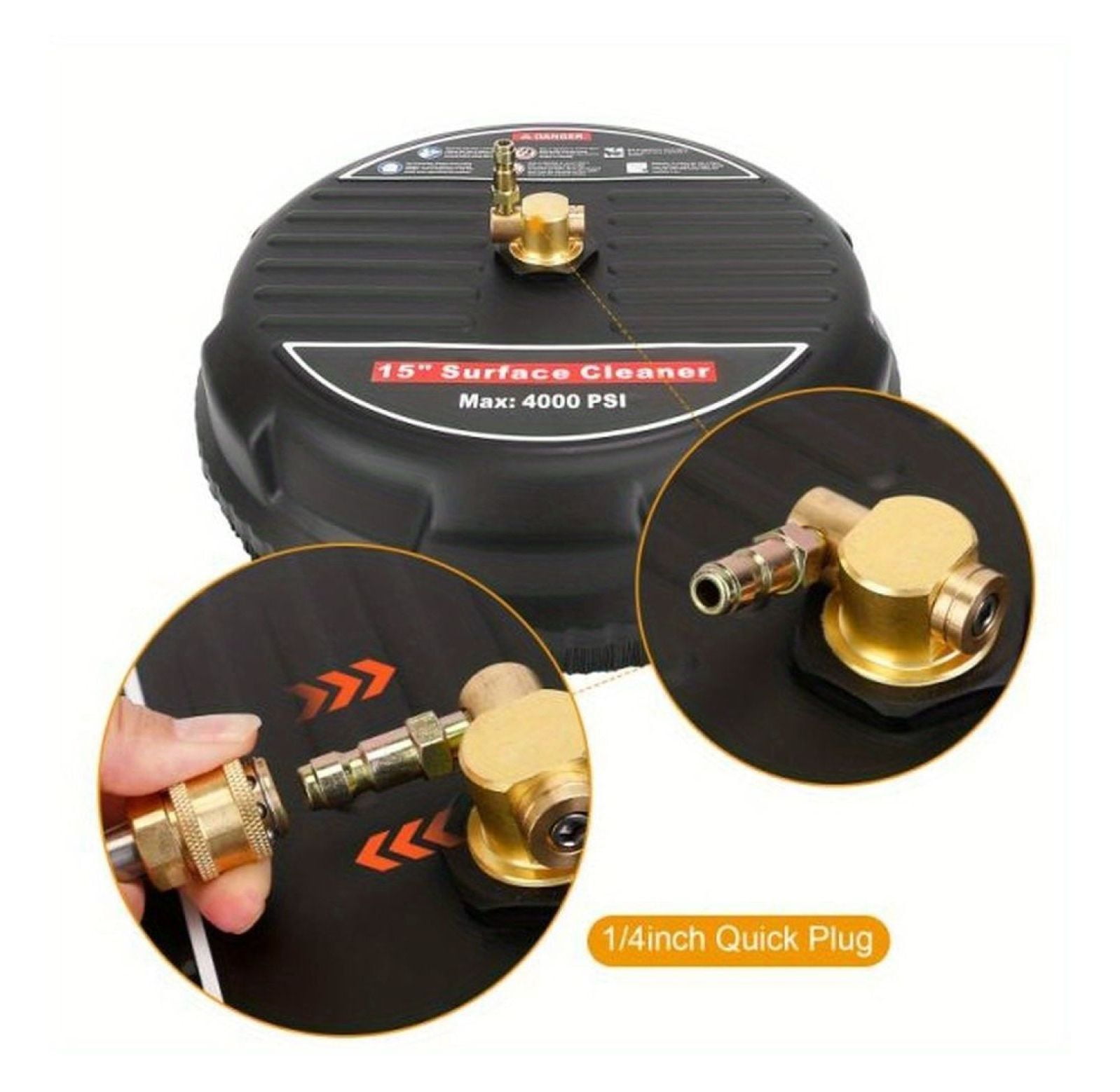 Pressure Washer Surface Cleaner Kit - 4000 PSI Power Washer Accessories ...