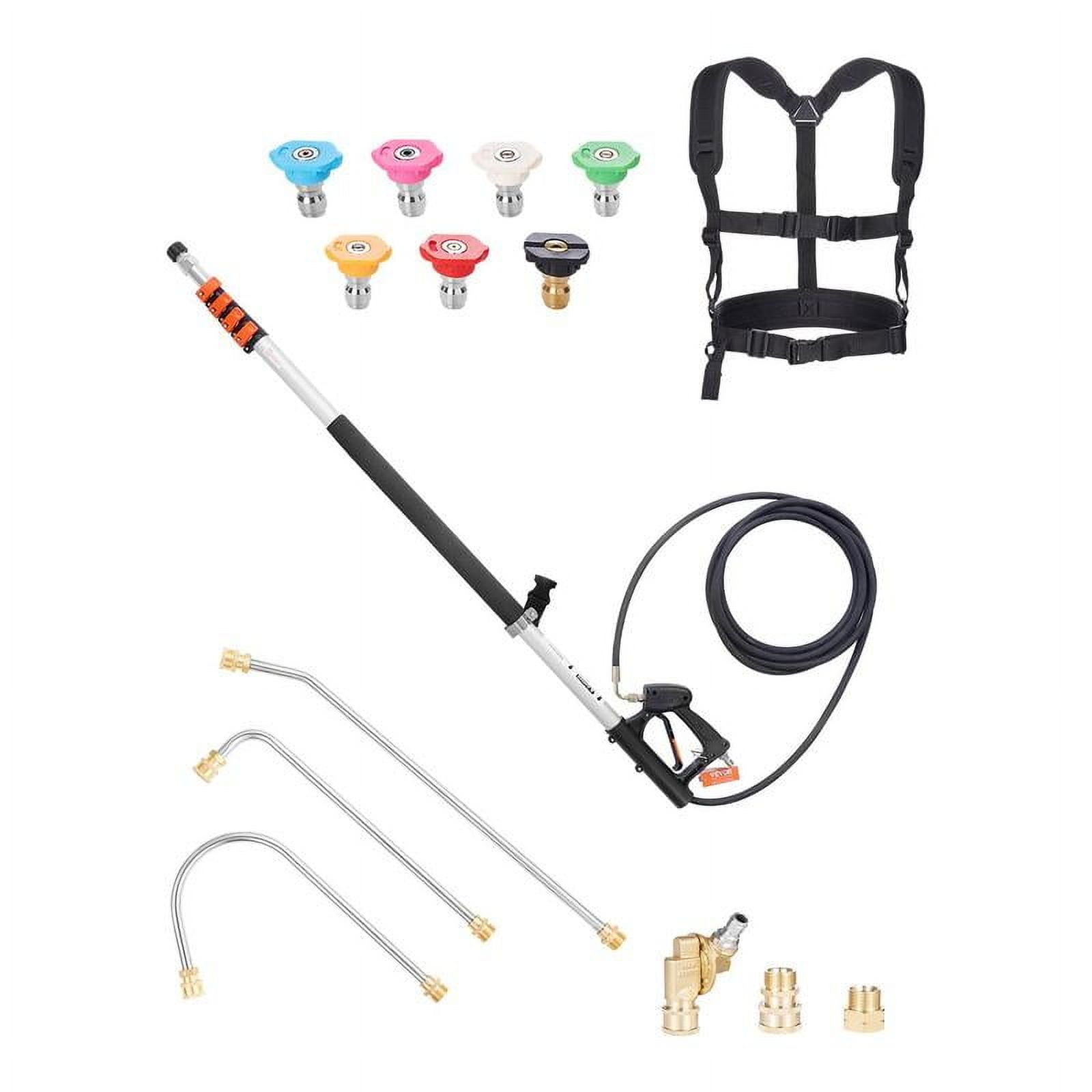Pressure Washer Telescoping Wand, 21 ft, 4000 psi, Telescopic Spray ...