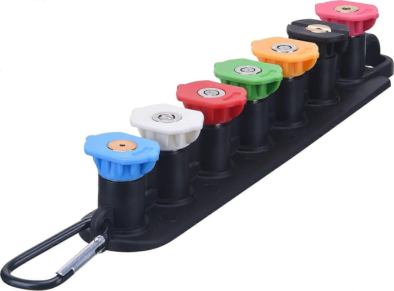 Pressure Washer Tip Set With Nozzle Holder, 7 Nozzle Tips, 1/4" Quick ...