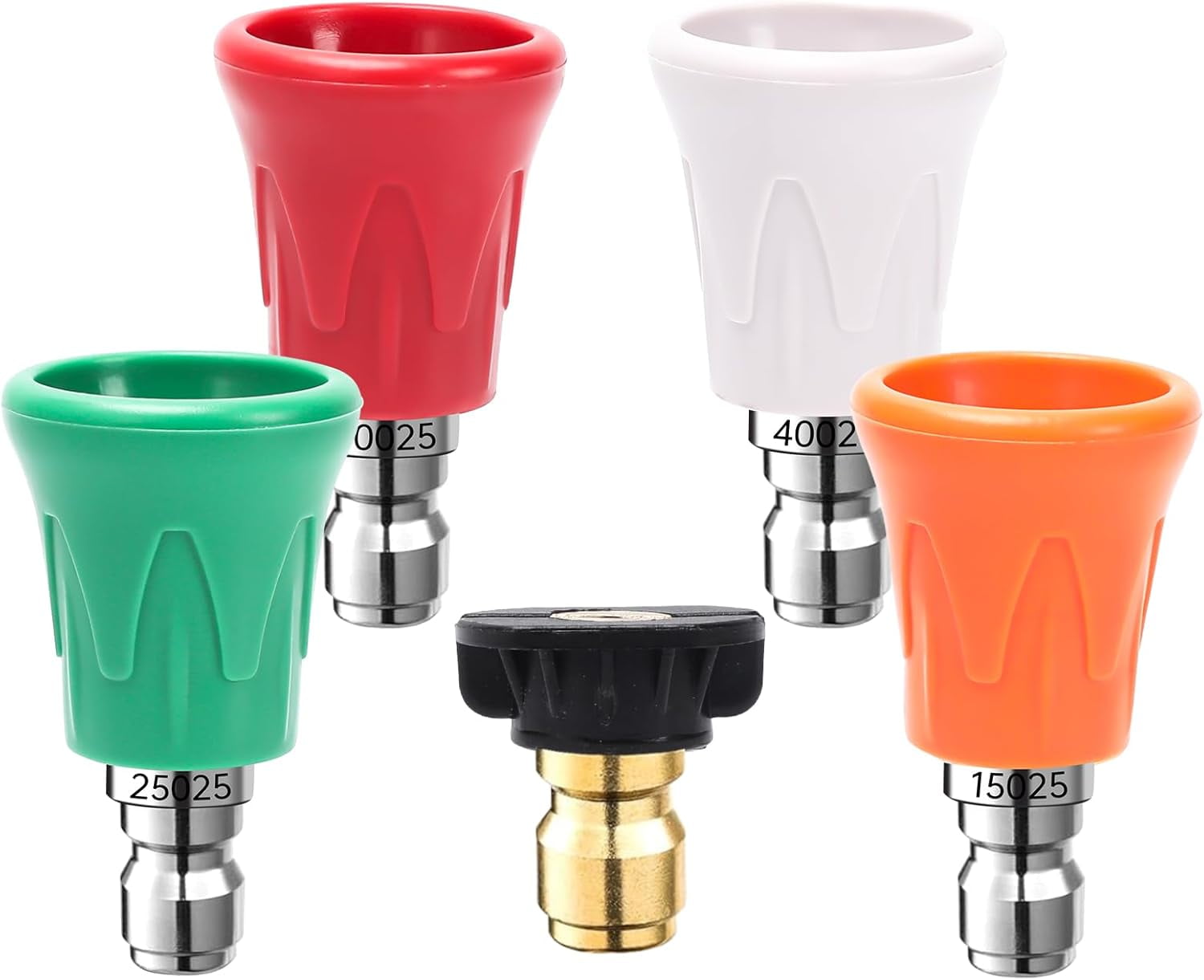Pressure Washer Tips with Guard, 5-Pack Pressure Washer Nozzle Tips, 1/ ...