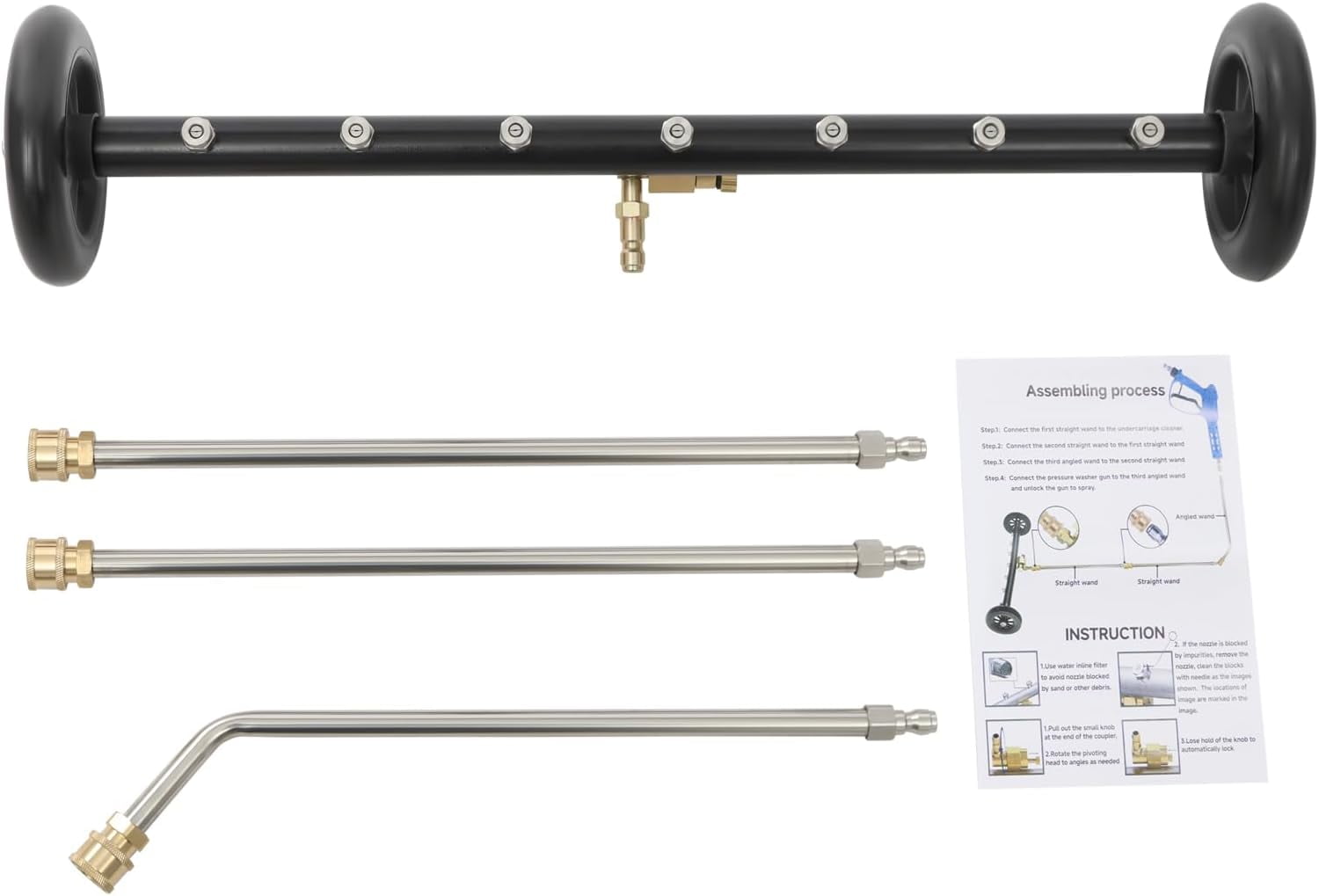 Pressure Washer Undercarriage Cleaner and Water Broom Attachment, 2 in ...