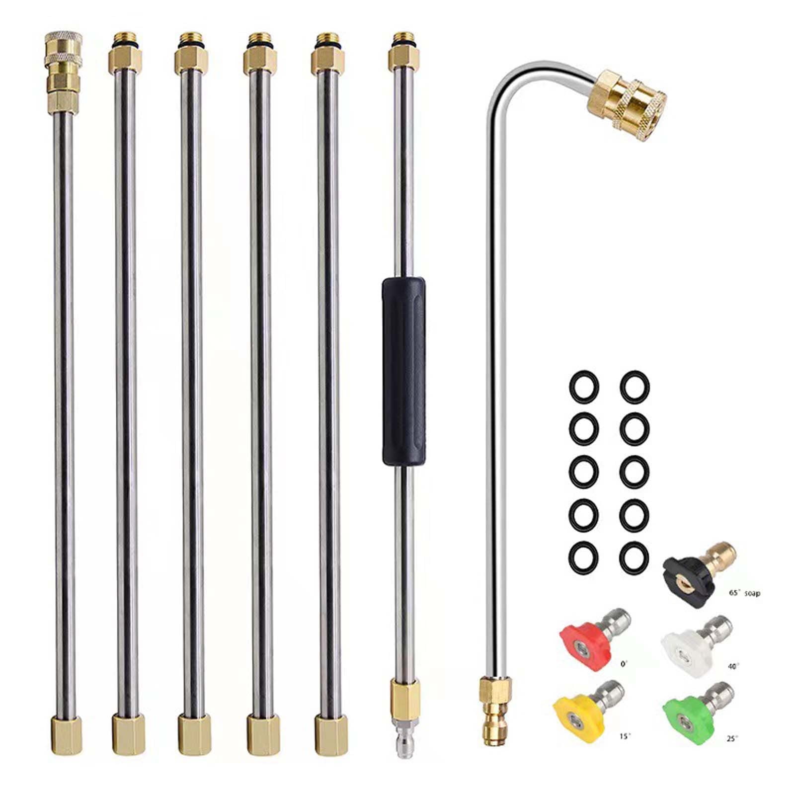 Pressure Washer Wands 4000 Psi Retractable High Pressure Wand Set of 7 ...