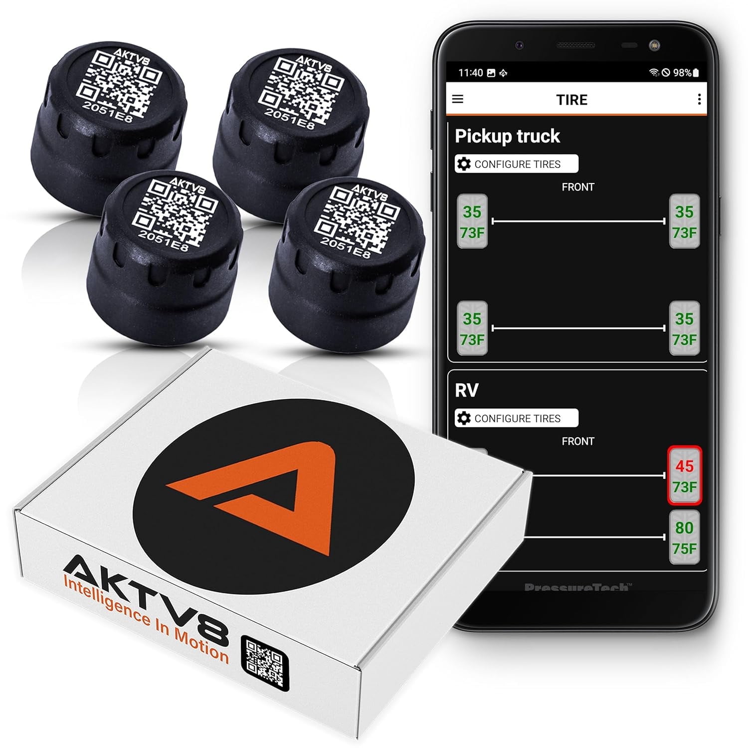 PressureTech Wireless Tire Pressure Monitoring System - TPMS Sensors ...