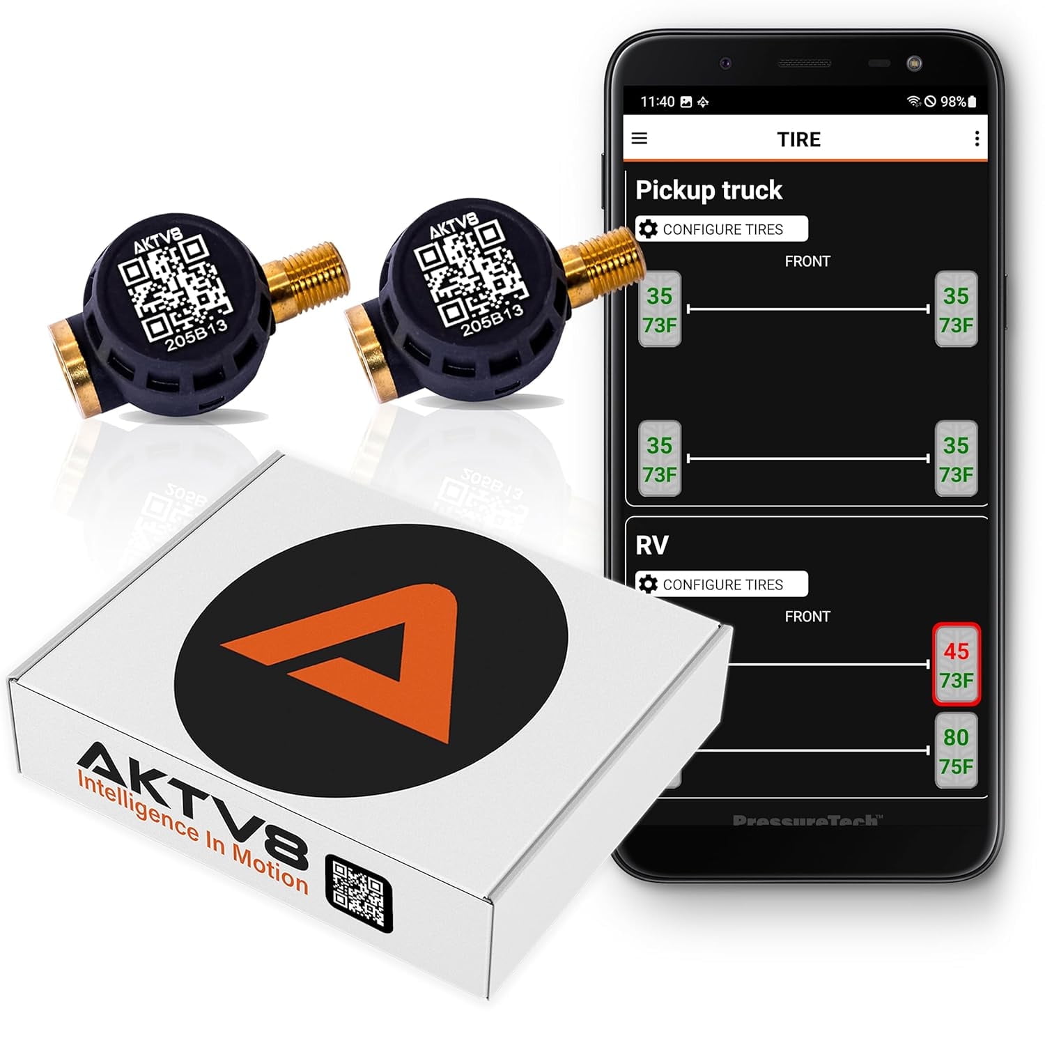 PressureTech Wireless Tire Pressure Monitoring System - TPMS Sensors for Automobiles ...