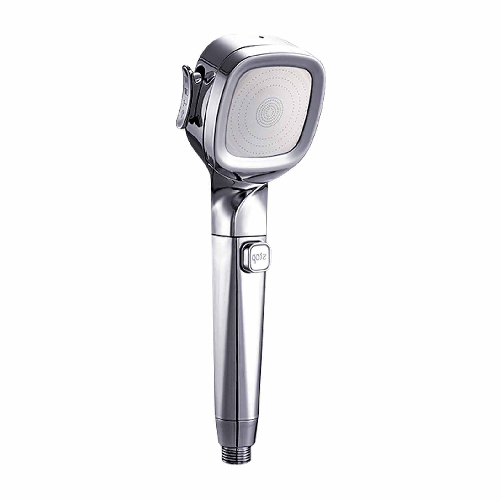 Pressurized Hand-held Shower Head with 4 Gear Filtration & Water Stop ...