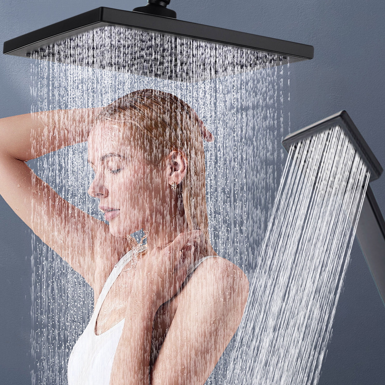 Pressurized Rain Shower Head, High Flow Large Rainfall Shower Heads ...