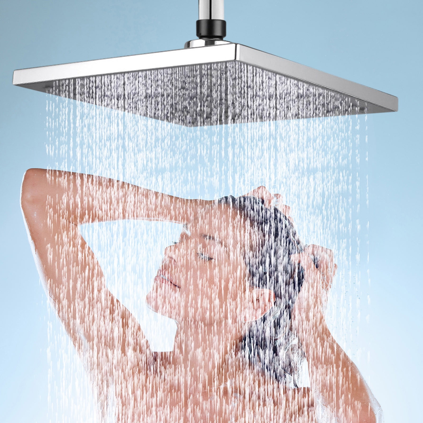 Pressurized Shower Head with High Pressure Spray Nozzle, Large 6-Inch ...