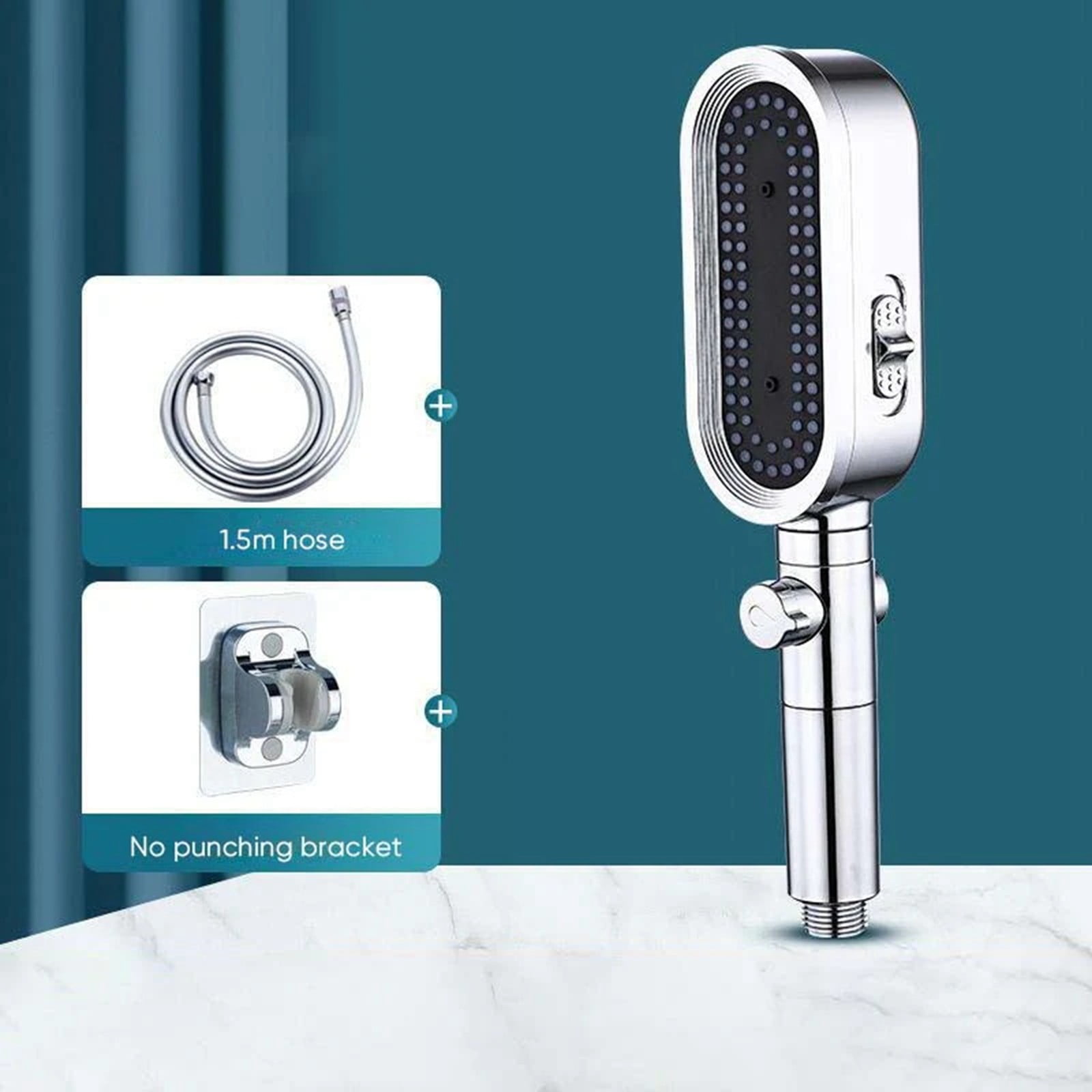 Pressurized Shower Head Set - Large Water Volume Hand Shower Head for ...