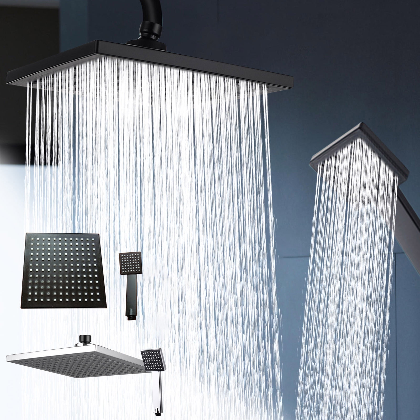 Pressurized Shower Head, Top Spray Nozzle, High-Flow Rate, Modern ...