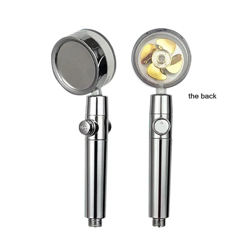 Pressurized Shower Head Water Saving 360 Rotating Twin Turbo ...
