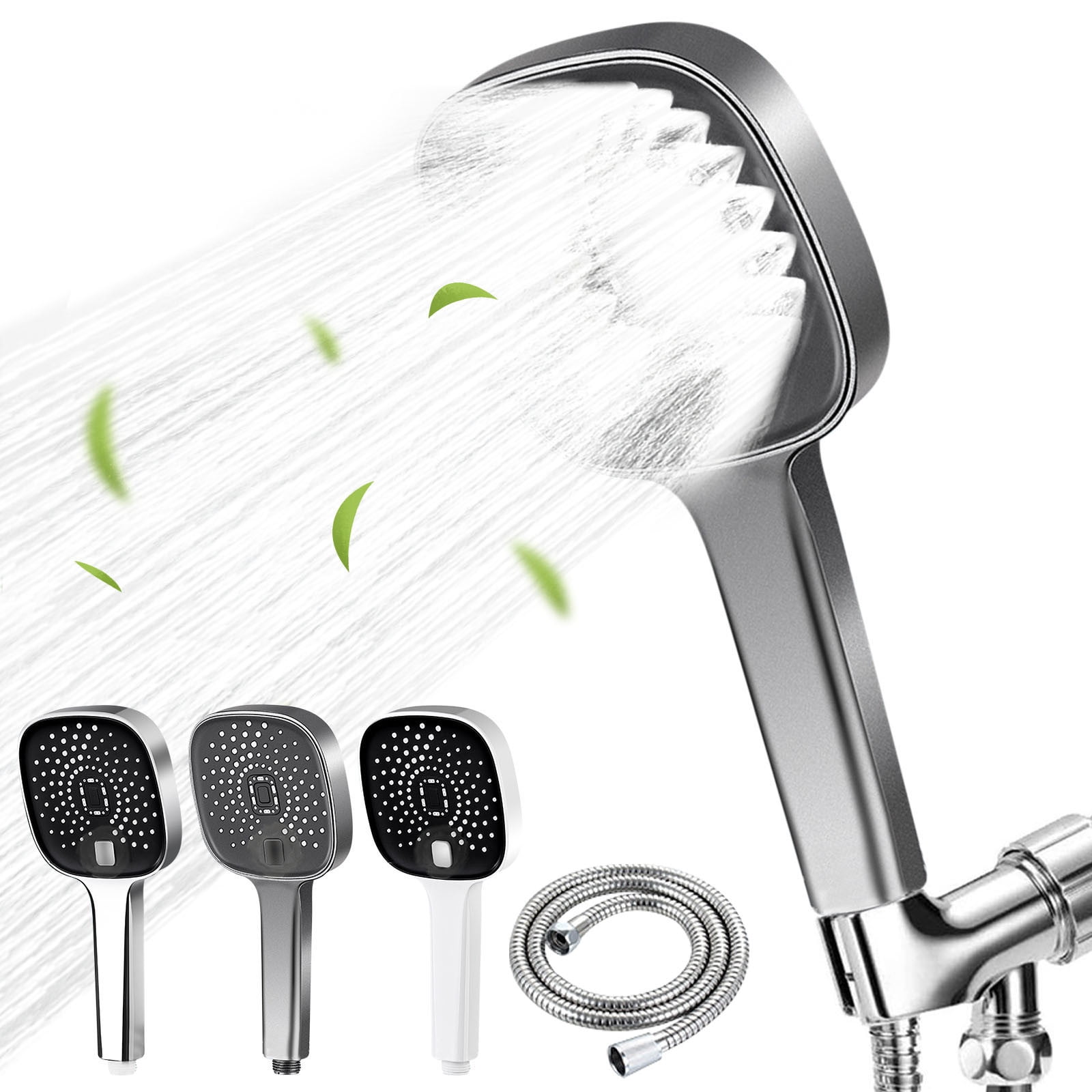 Pressurized Showerhead with 4-Spray Settings and Self-Cleaning Nozzles ...