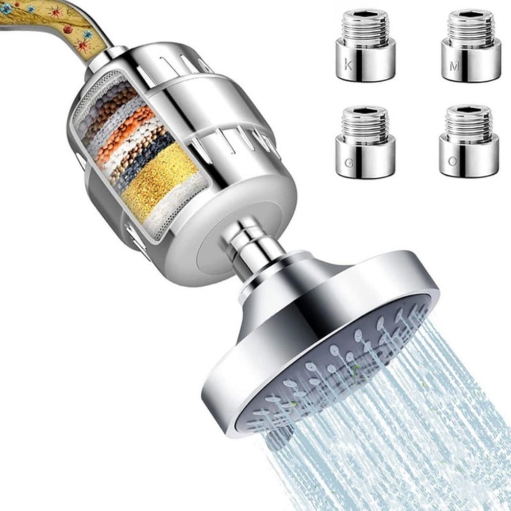 Pressurized Showerhead Filtered Shower Head Kit, 15-layer Shower Filter ...