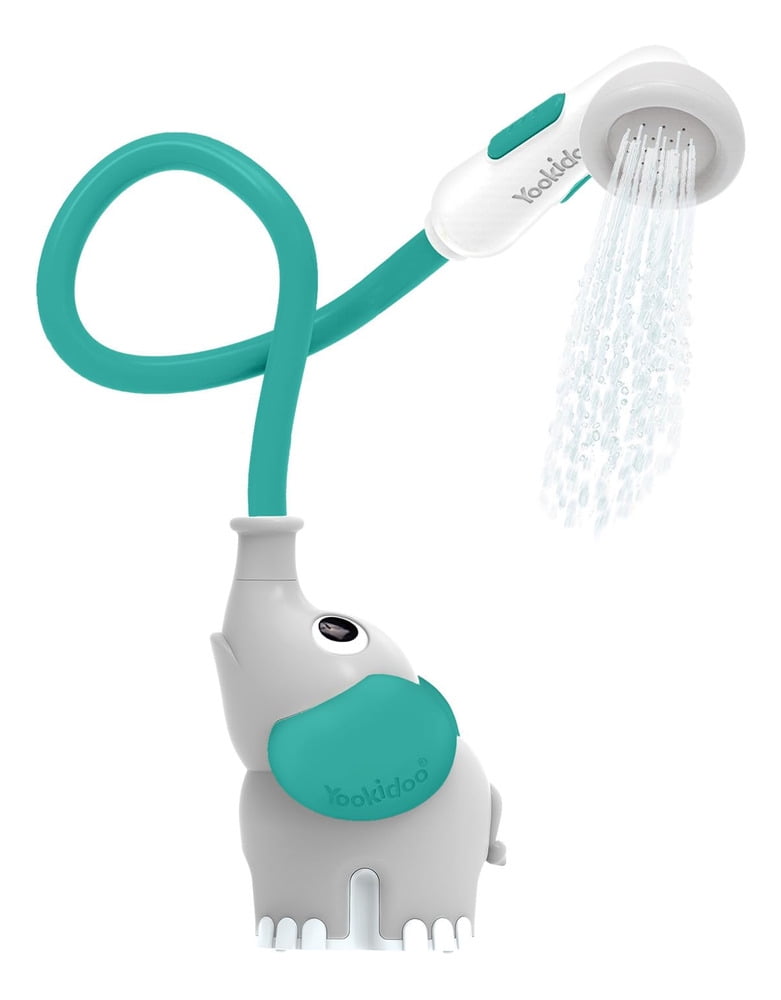 Pressurized Showerhead Yookidoo Elephant Baby Shower Head with Water ...