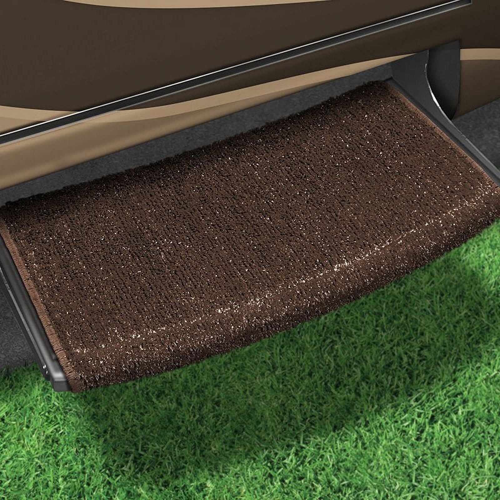 Prest-O-Fit 2-0203 Wraparound Radius RV Step Rug Espresso Brown 22 In ...