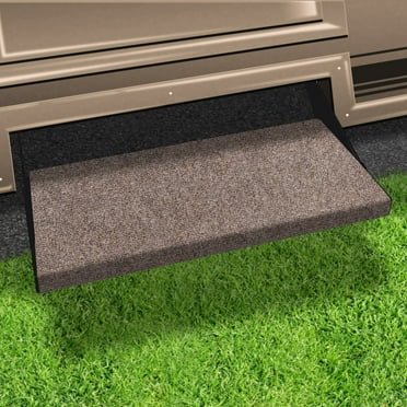 Prest-O-Fit 2-0205 Wraparound Radius RV Step Rug Black 22 In. Wide ...