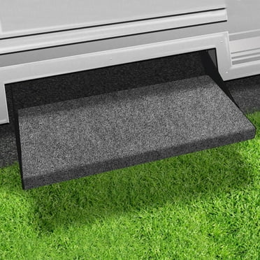 Prest-O-Fit 2-0205 Wraparound Radius RV Step Rug Black 22 In. Wide ...