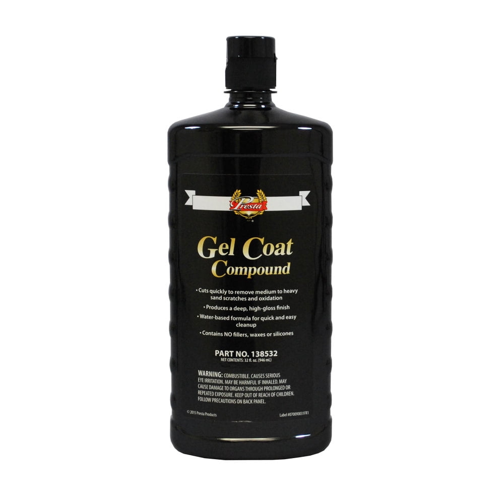 Presta 138532 Gel Coat Compound for Removing P1000 Grit, Finer Sand ...